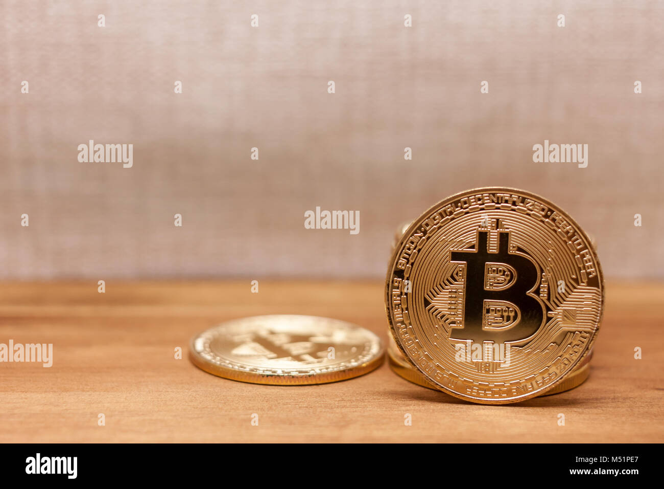 golden bitcoin coins Stock Photo - Alamy