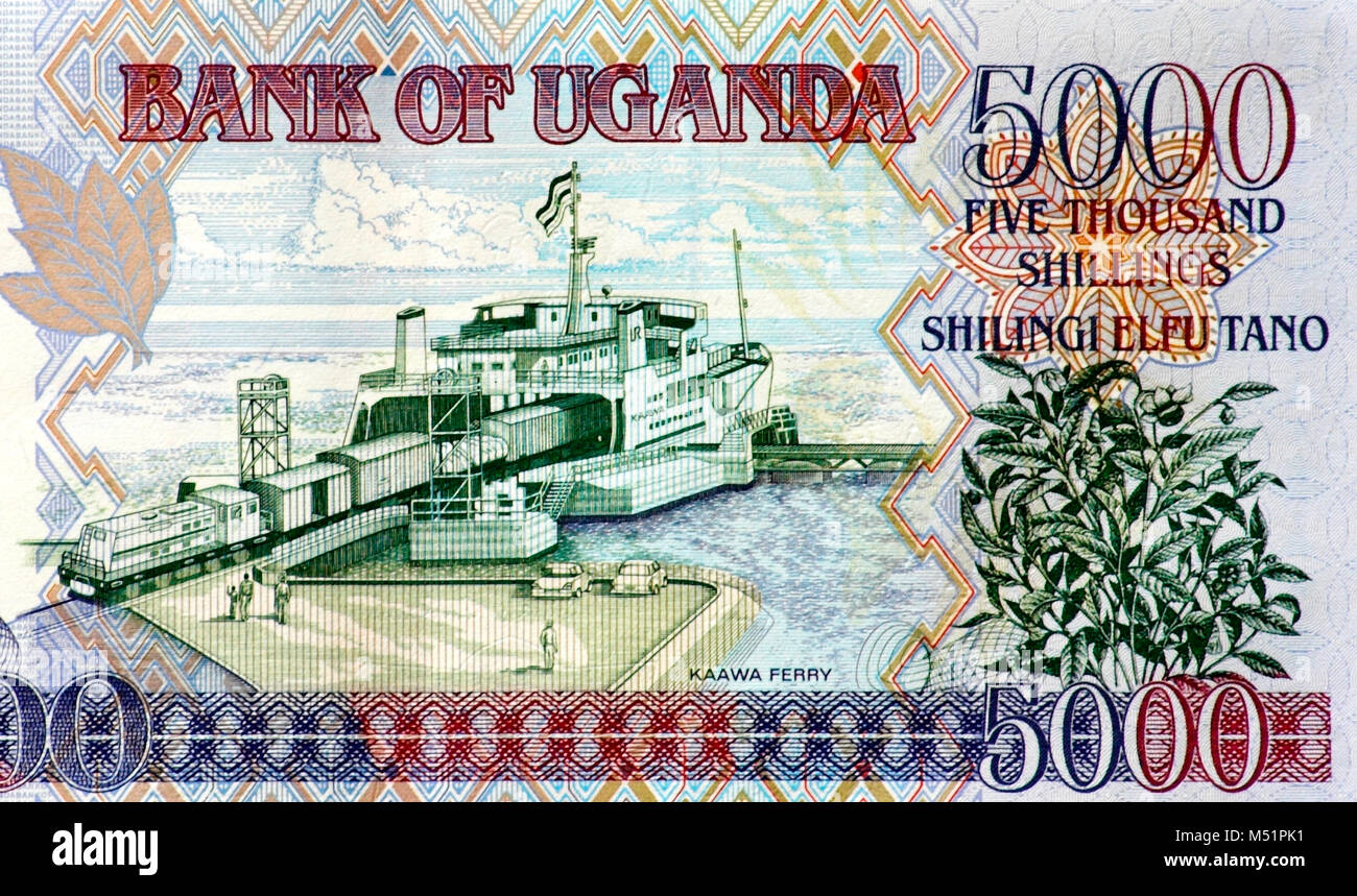 Uganda Five Thousand 5000 Shilling Bank Note Stock Photo - Alamy