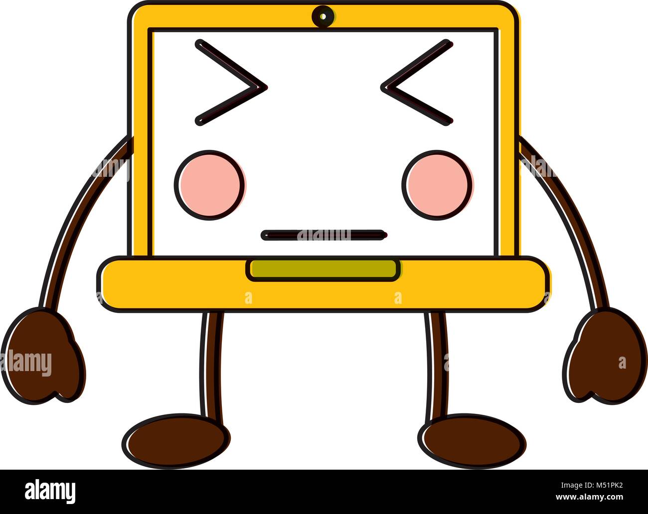 laptop angry computer emoji icon image Stock Vector Image & Art - Alamy