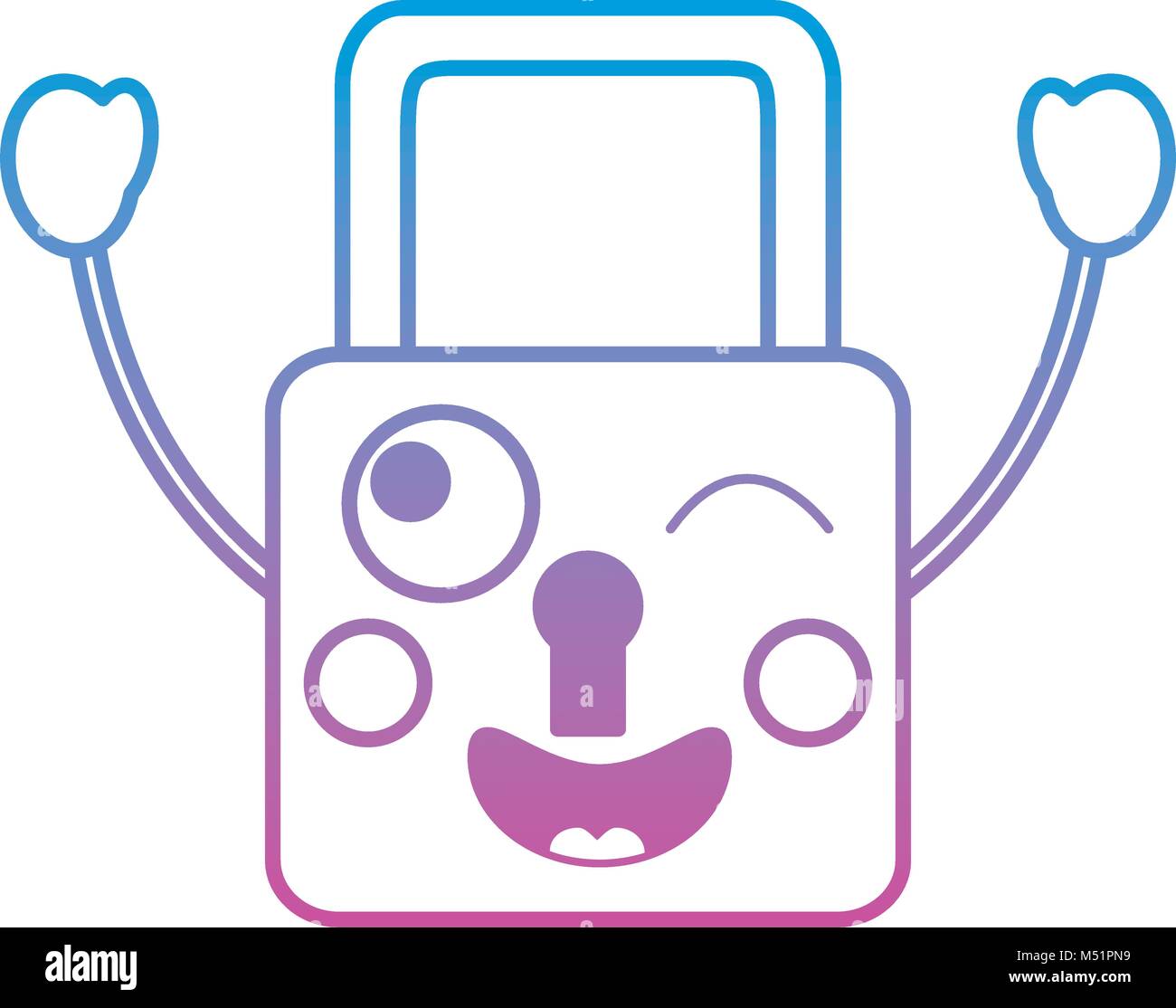 safety lock wink emoji icon image Stock Vector Image & Art - Alamy