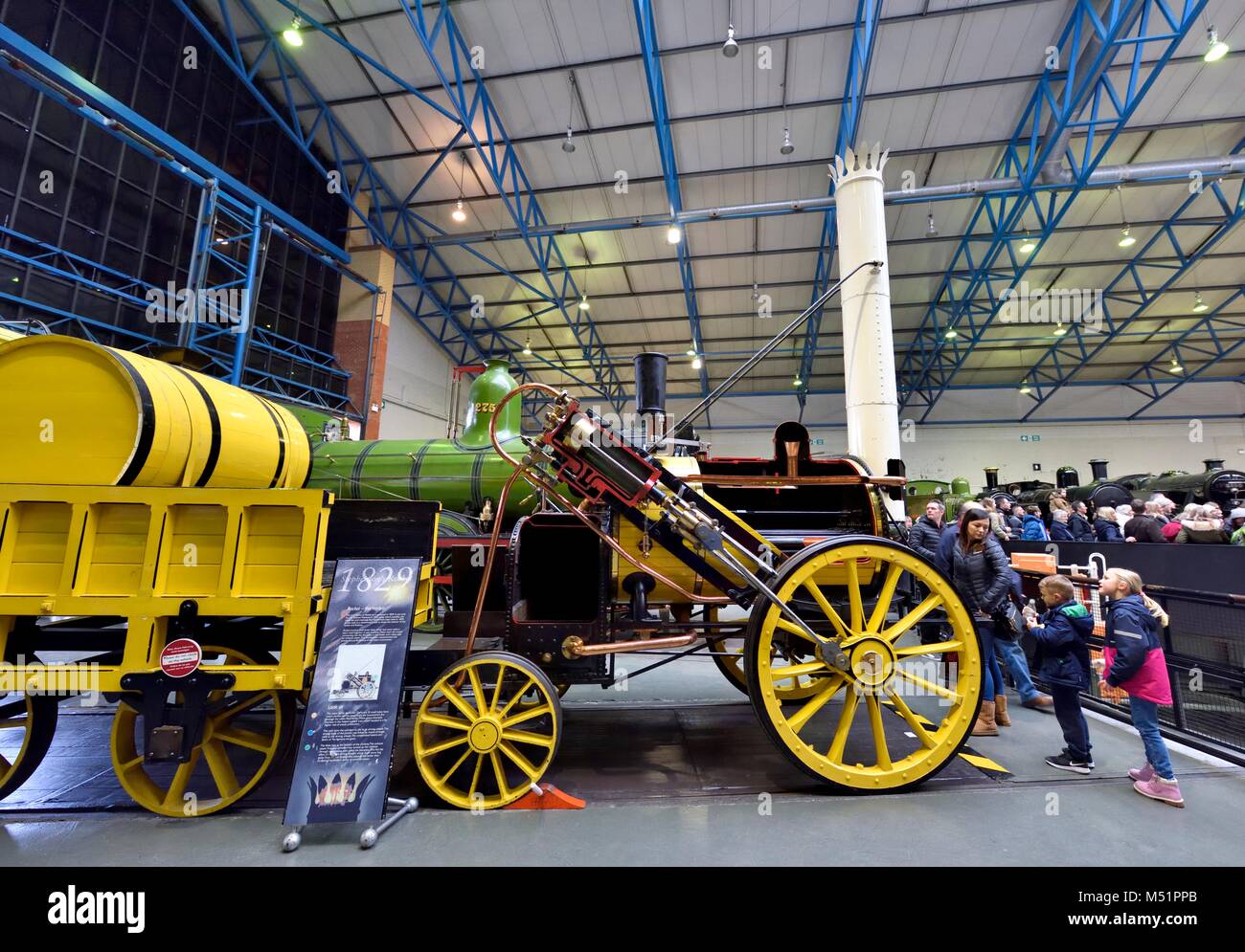 Replica stephensons rocket steam locomotive hi-res stock photography ...