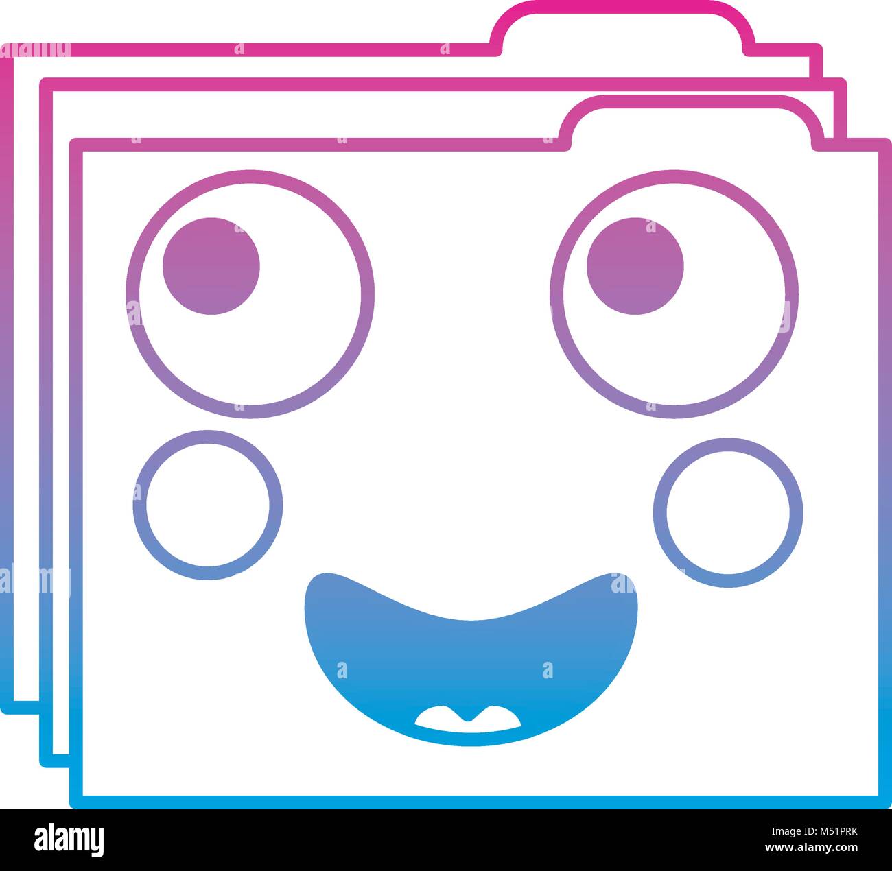 file folder happy emoji icon image Stock Vector Image & Art - Alamy