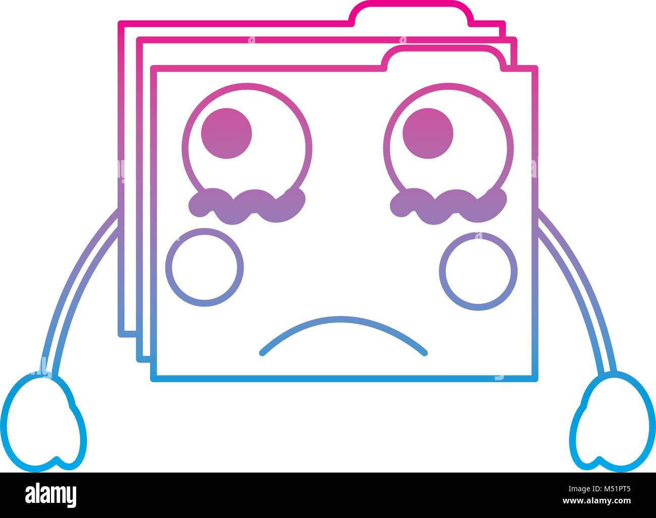 file folder sad emoji icon image Stock Vector Image & Art - Alamy