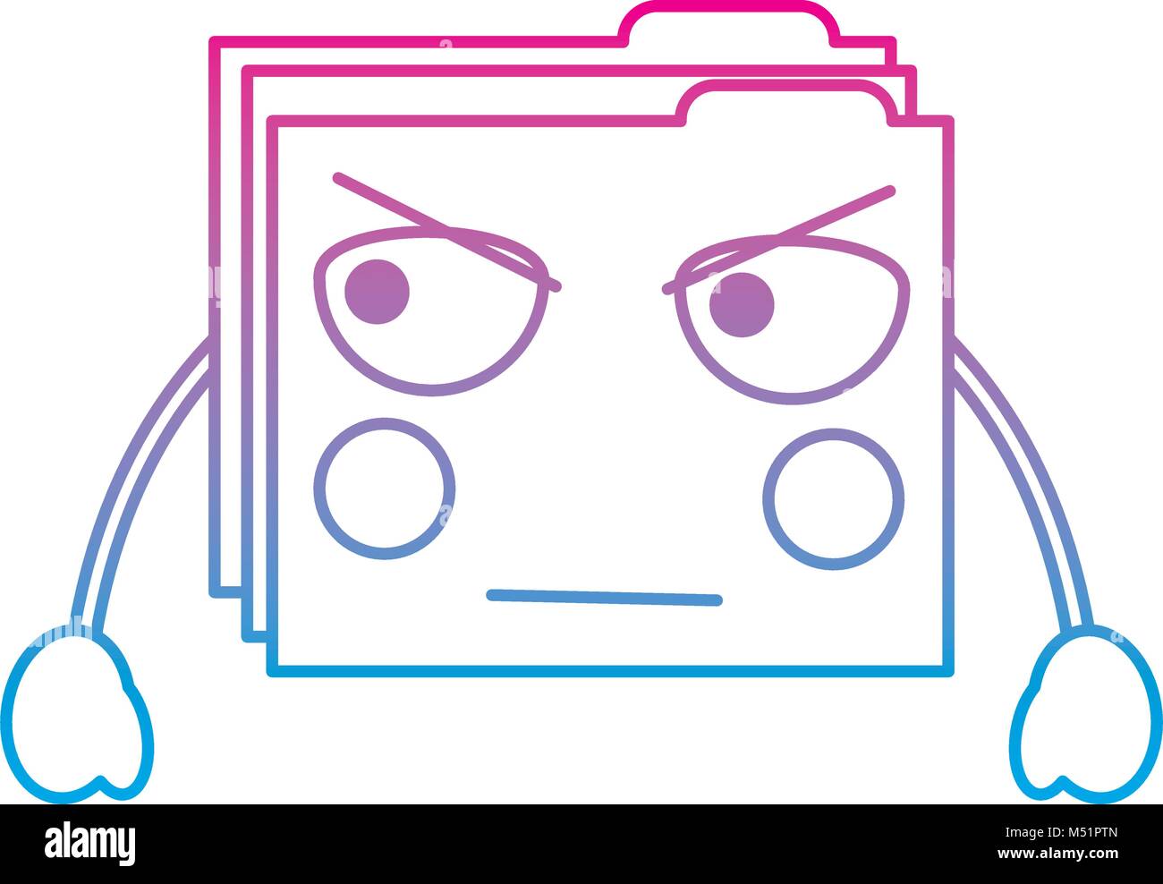 file folder angry emoji icon image Stock Vector Image & Art - Alamy