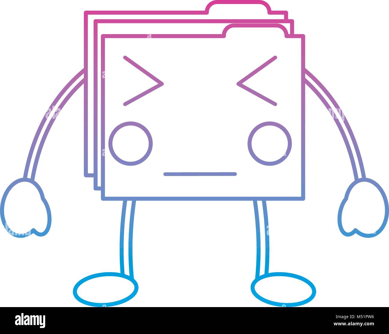 file folder angry emoji icon image Stock Vector Image & Art - Alamy