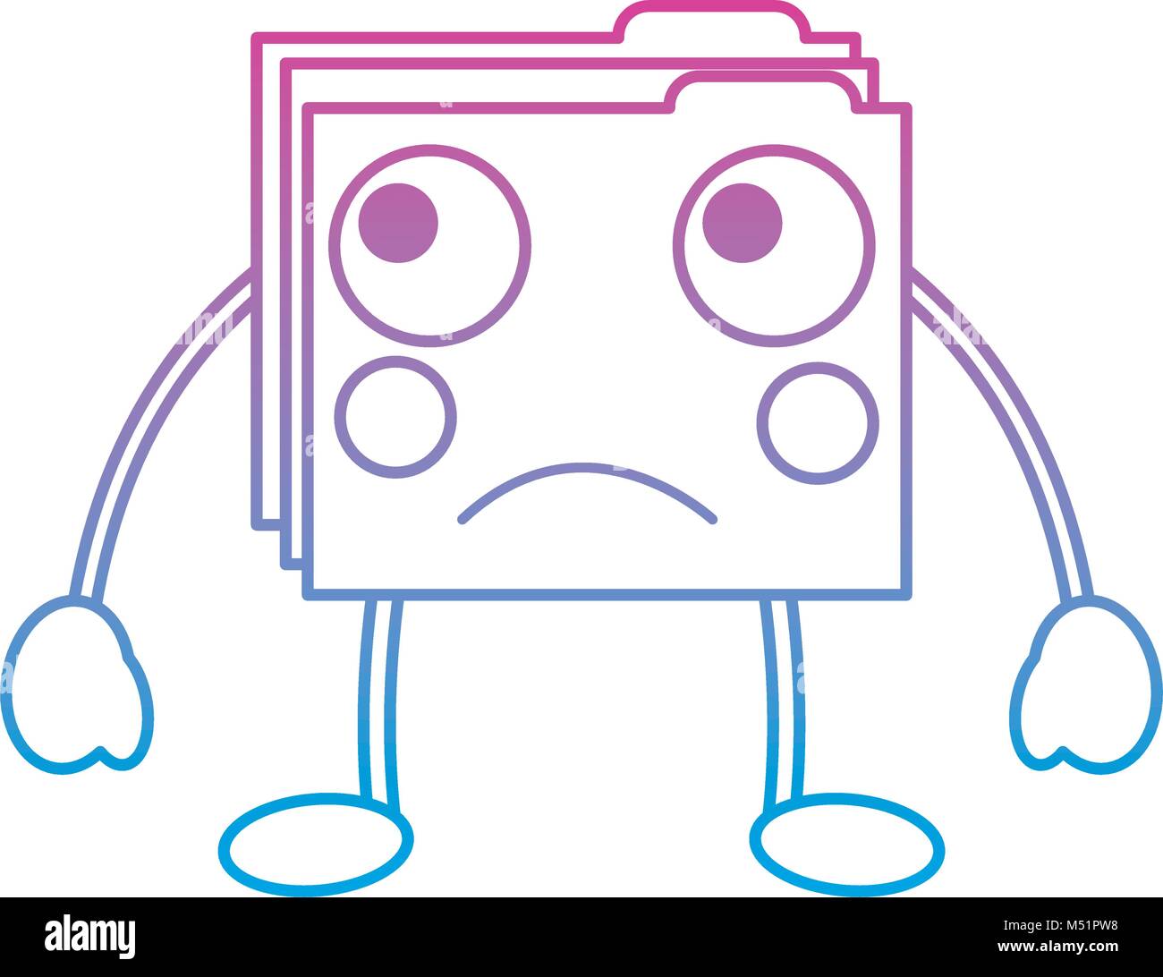 file folder sad emoji icon image Stock Vector Image & Art - Alamy