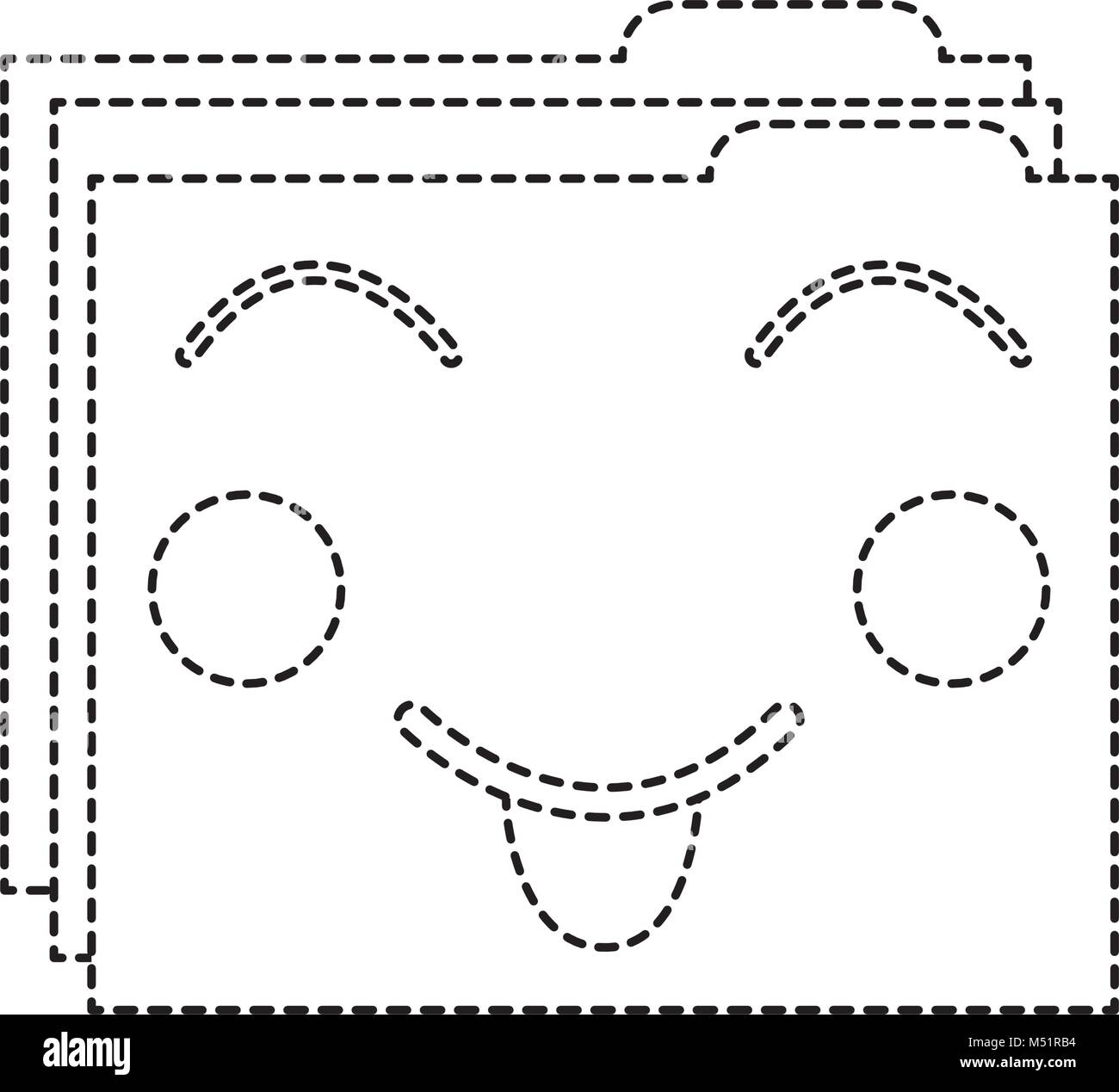 Folder document kawaii character hi-res stock photography and images ...