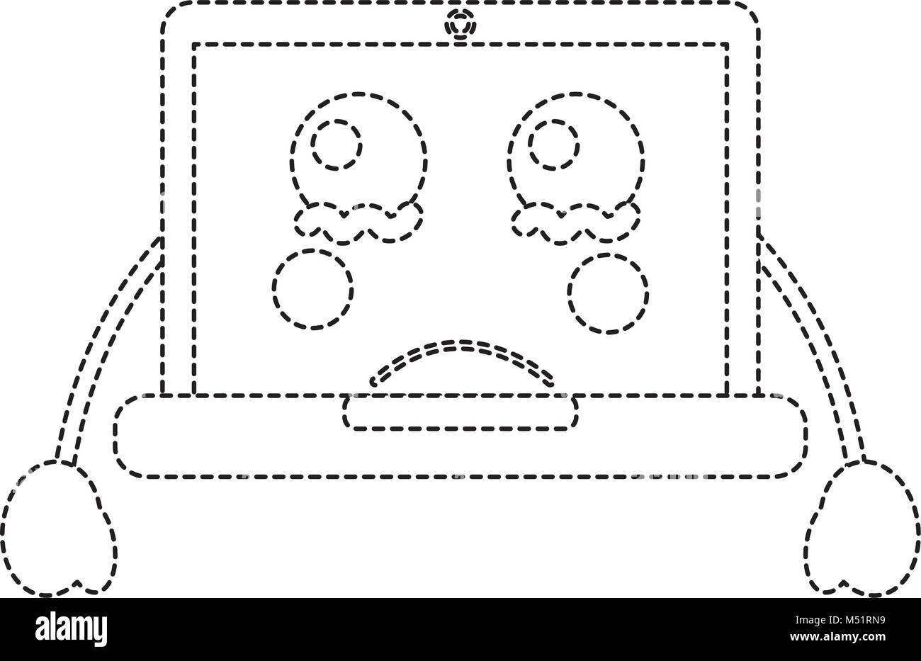 Sad square emoji icon Black and White Stock Photos & Images - Alamy