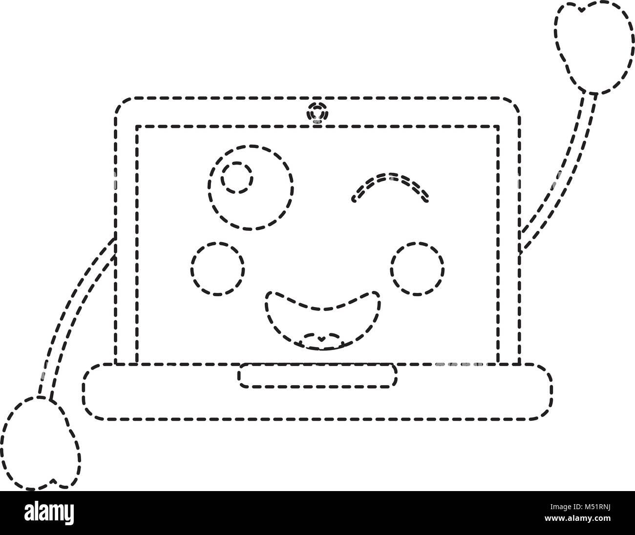 laptop computer wink emoji icon image Stock Vector Image & Art - Alamy
