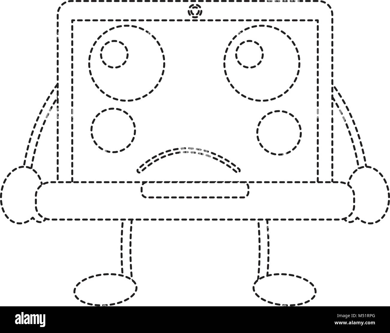 Computer sad face Black and White Stock Photos & Images - Alamy