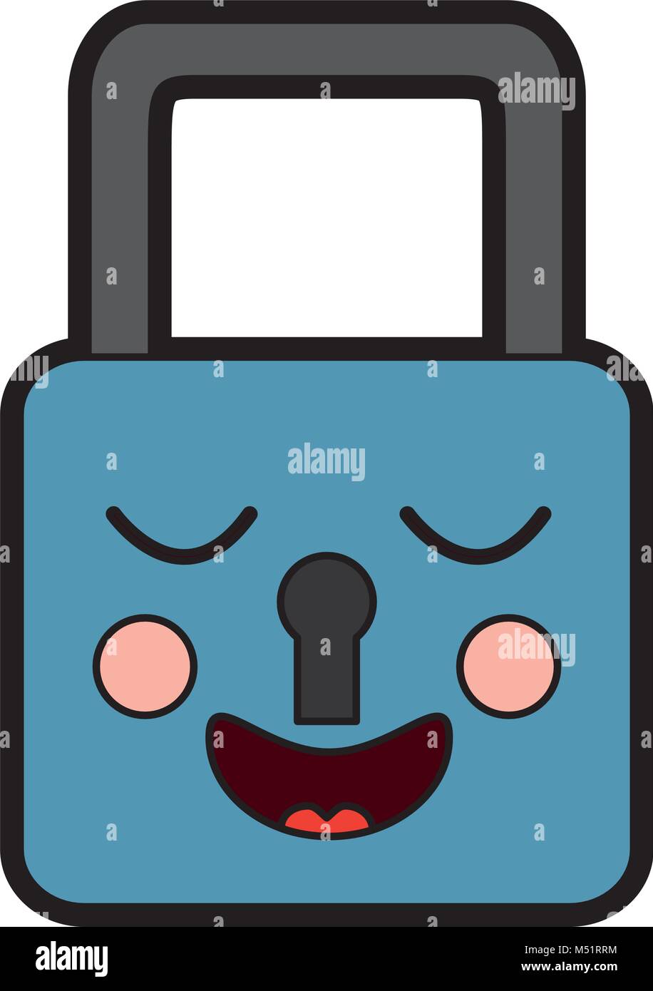 safety lock happy emoji icon image Stock Vector Image & Art - Alamy