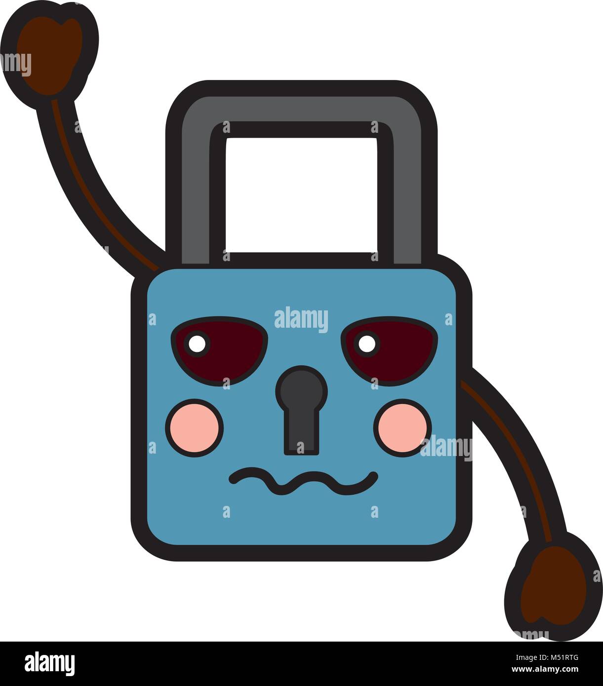 safety lock angry emoji icon image Stock Vector Image & Art - Alamy