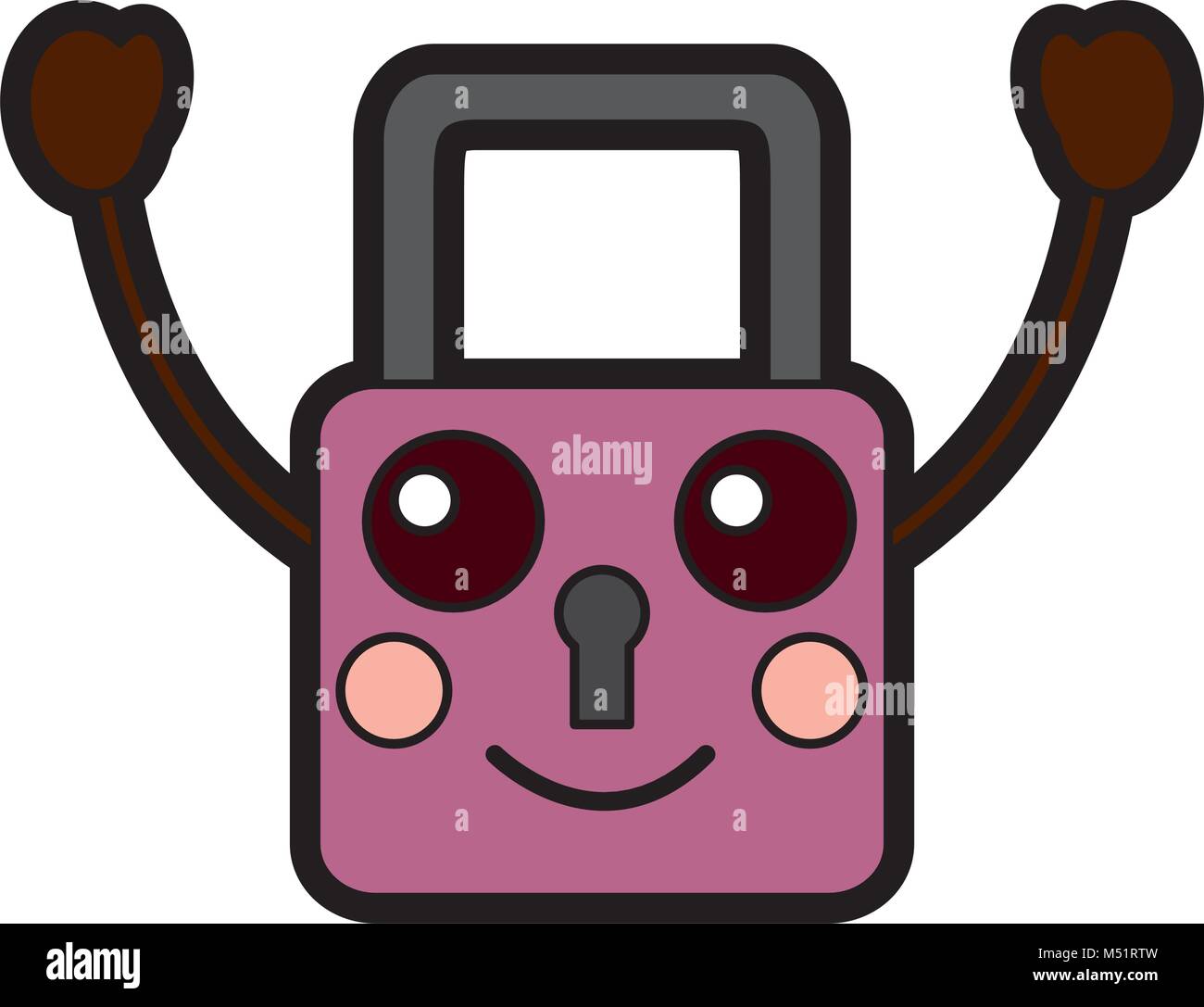 safety lock happy emoji icon image Stock Vector Image & Art - Alamy