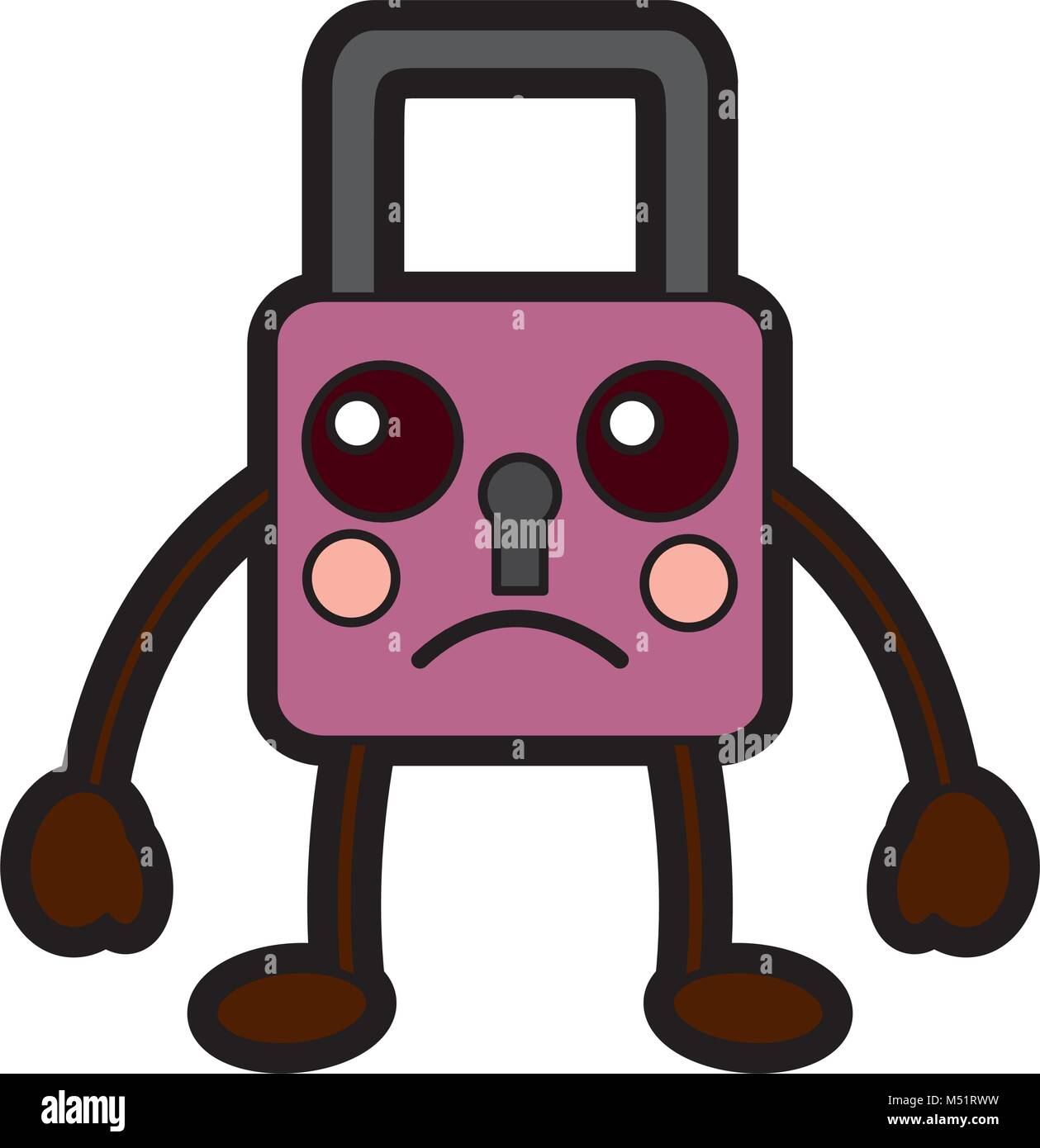 safety lock sad emoji icon image Stock Vector Image & Art - Alamy