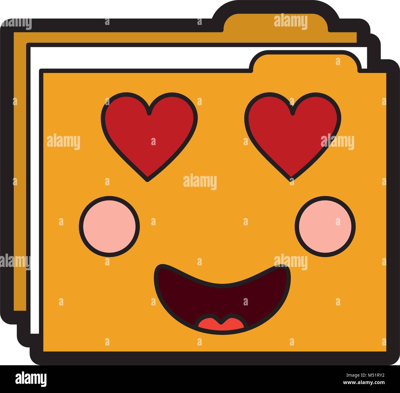 file folder heart eyes emoji icon image Stock Vector Image & Art - Alamy