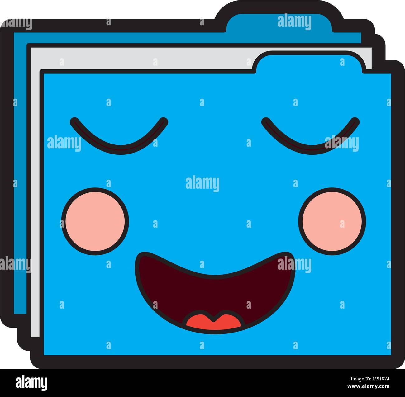 file folder happy emoji icon image Stock Vector Image & Art - Alamy