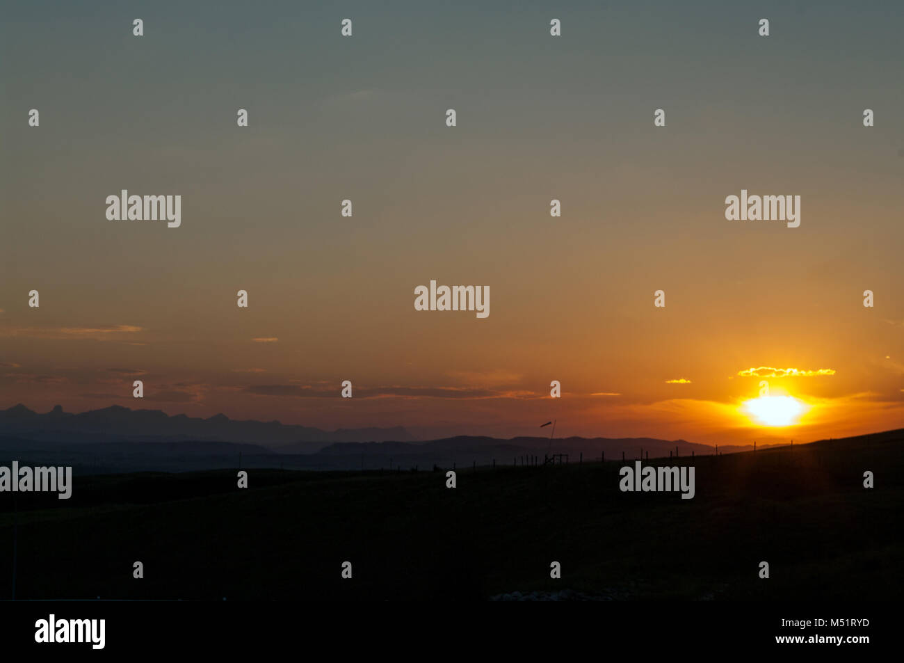 A Foothills Sunset near Cochrane Alberta Stock Photo - Alamy