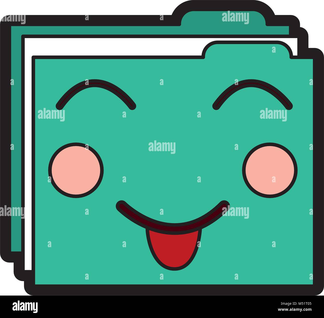 file folder happy emoji icon image Stock Vector Image & Art - Alamy