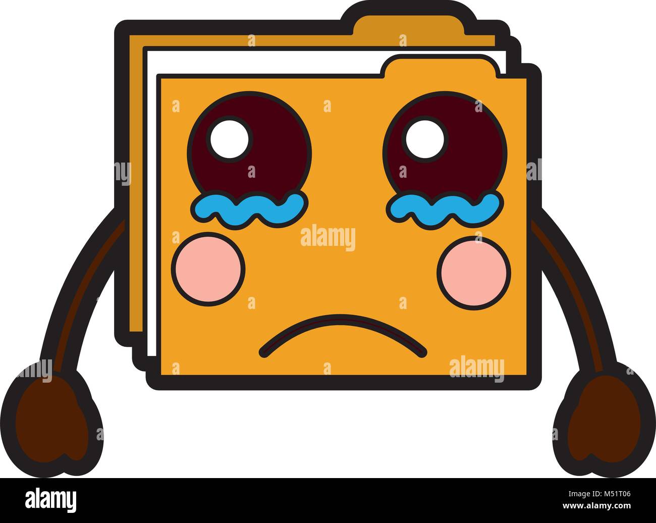 file folder sad emoji icon image Stock Vector Image & Art - Alamy