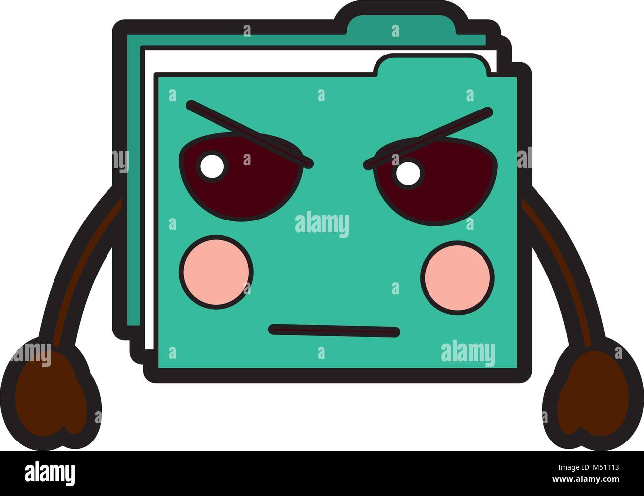 file folder angry emoji icon image Stock Vector Image & Art - Alamy