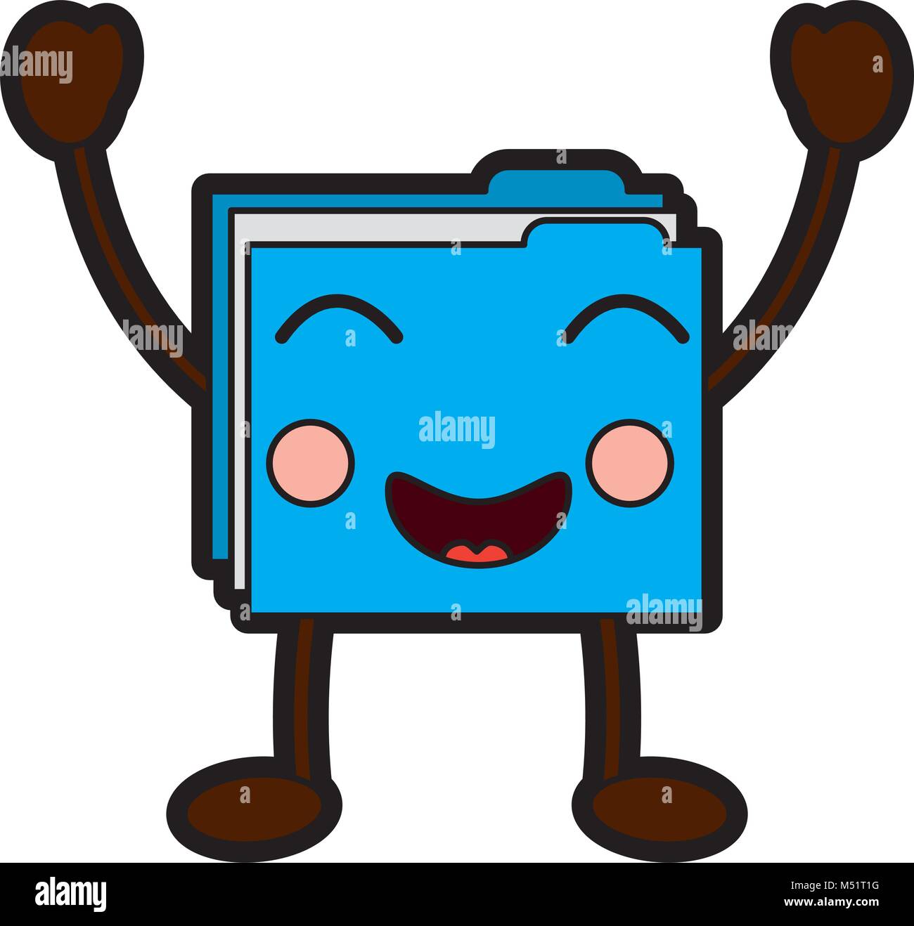 file folder happy emoji icon image Stock Vector Image & Art - Alamy