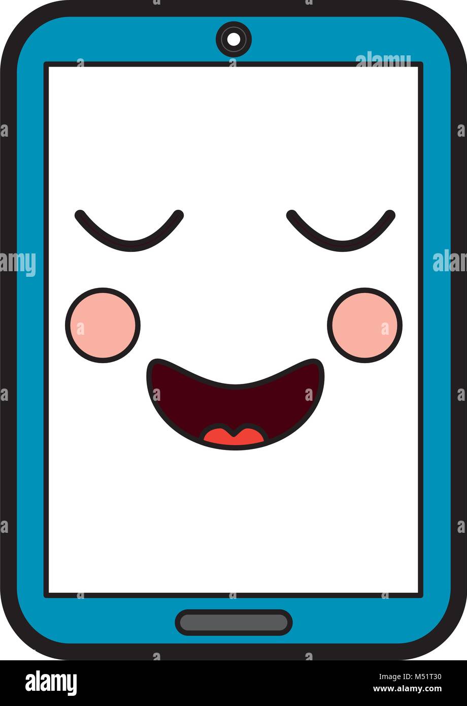 cellphone happy emoji icon image Stock Vector Image & Art - Alamy