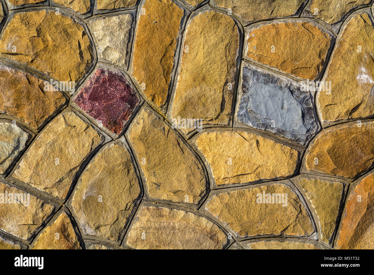 Different sizes of sand stones. Stone wall pattern background Stock ...