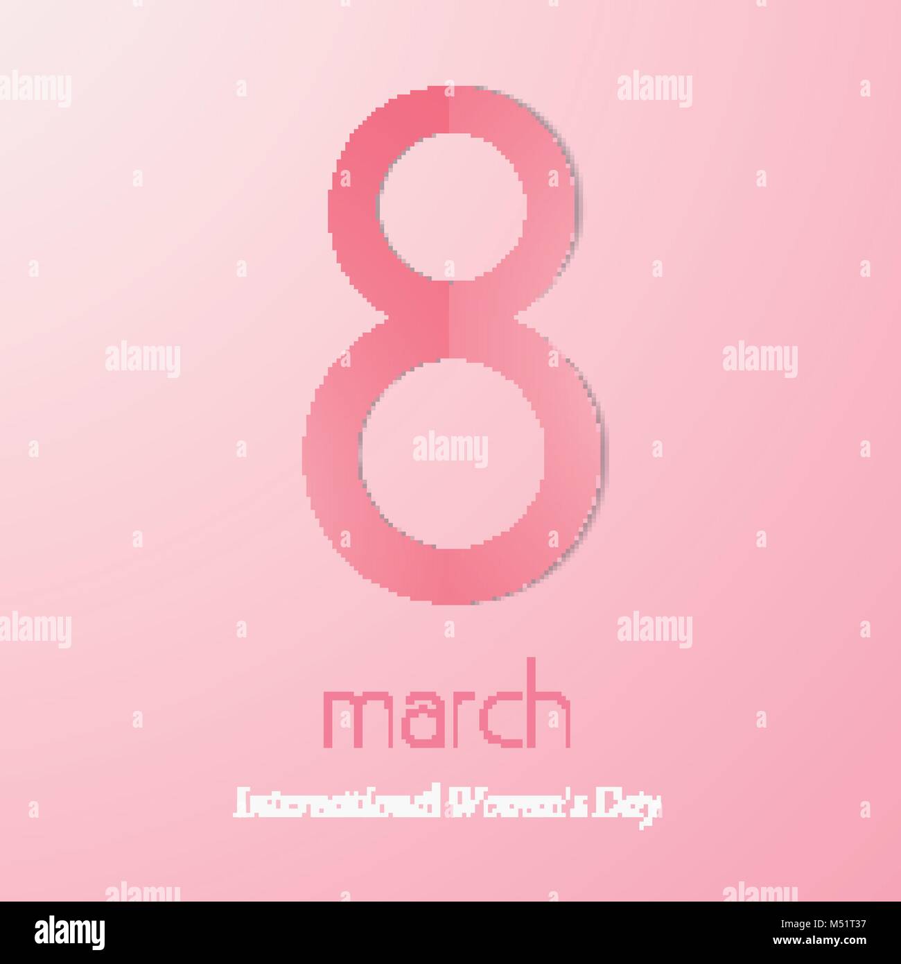 8 March Vector illustration Poster template in paper cut style with the ...