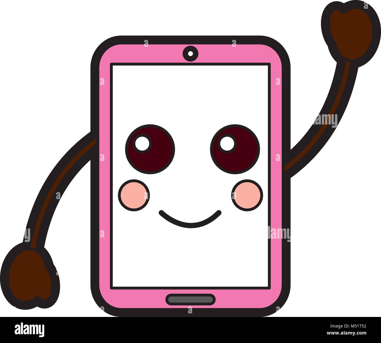 cellphone happy emoji icon image Stock Vector Image & Art - Alamy