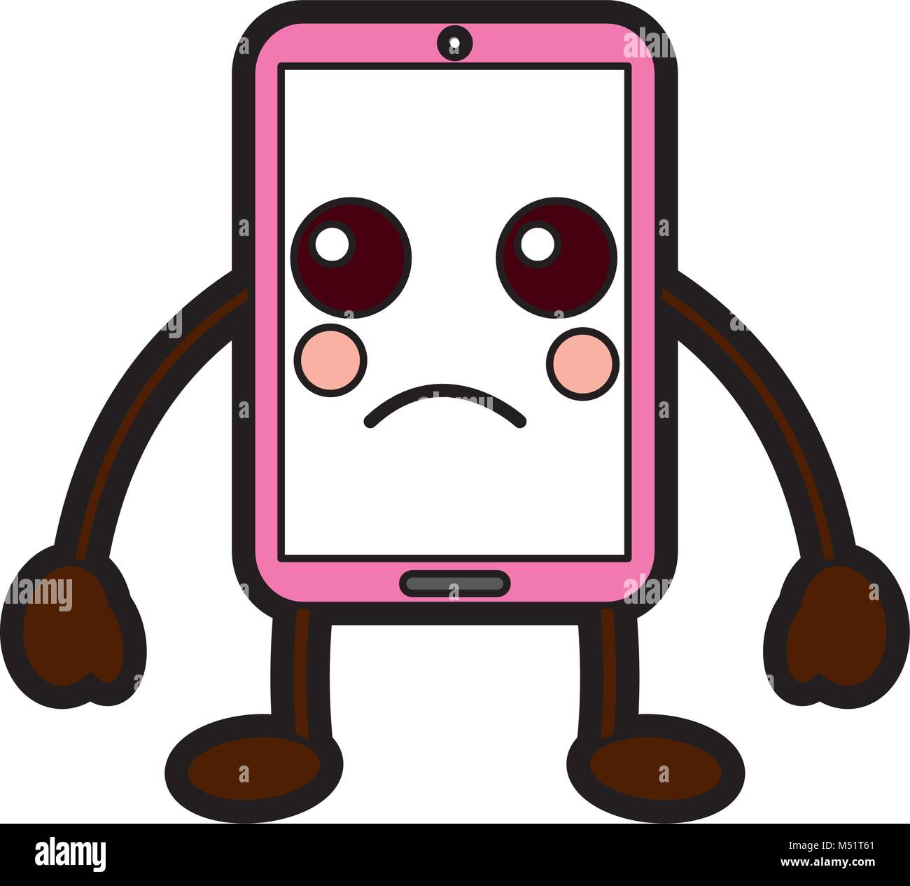 cellphone sad emoji icon image Stock Vector Image & Art - Alamy