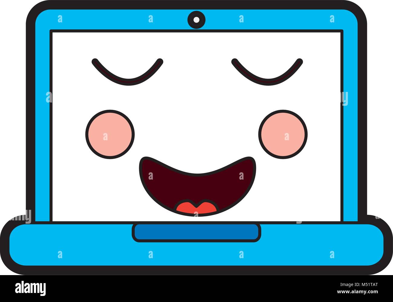 laptop computer happy emoji icon image Stock Vector Image & Art - Alamy