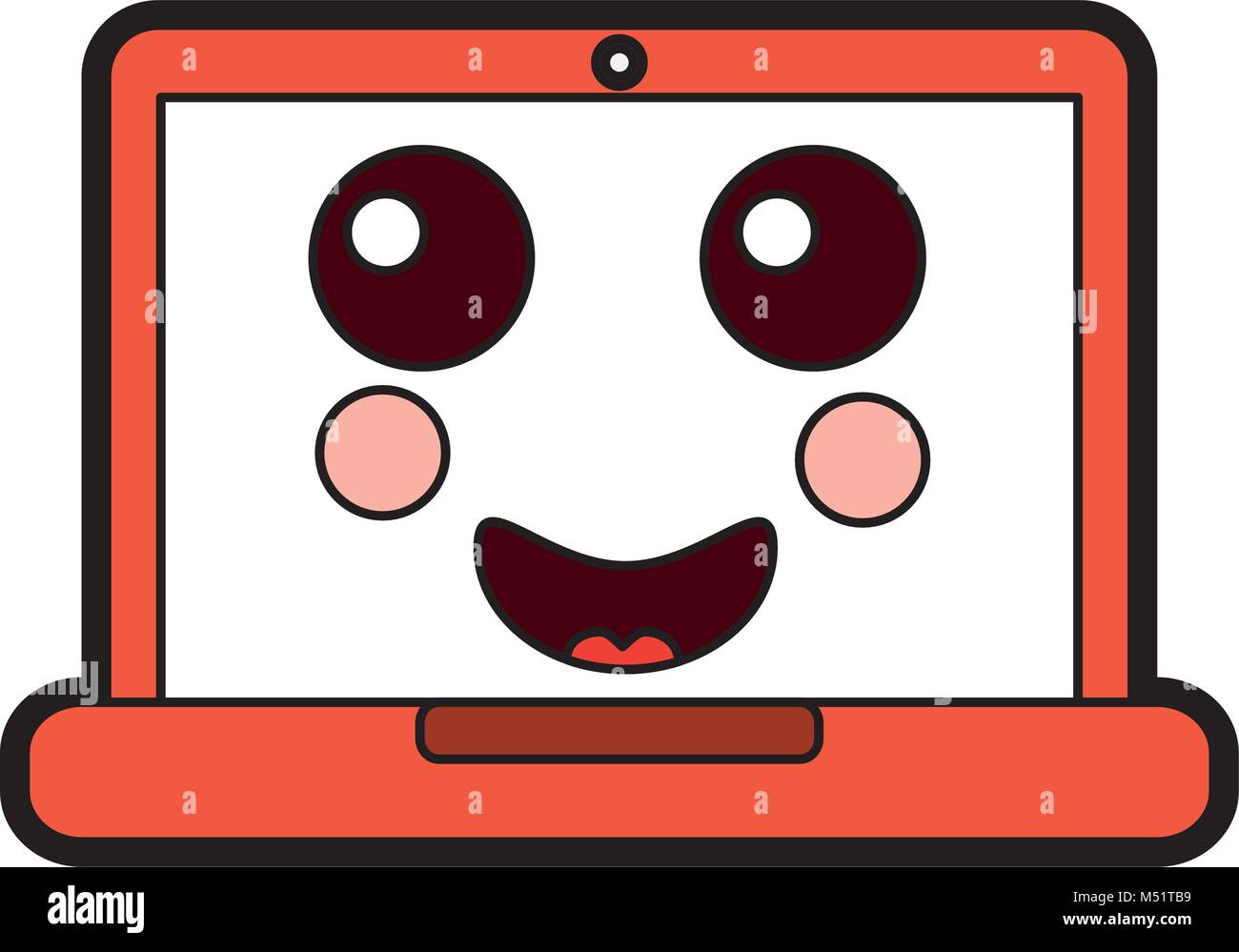 laptop computer happy emoji icon image Stock Vector Image & Art - Alamy