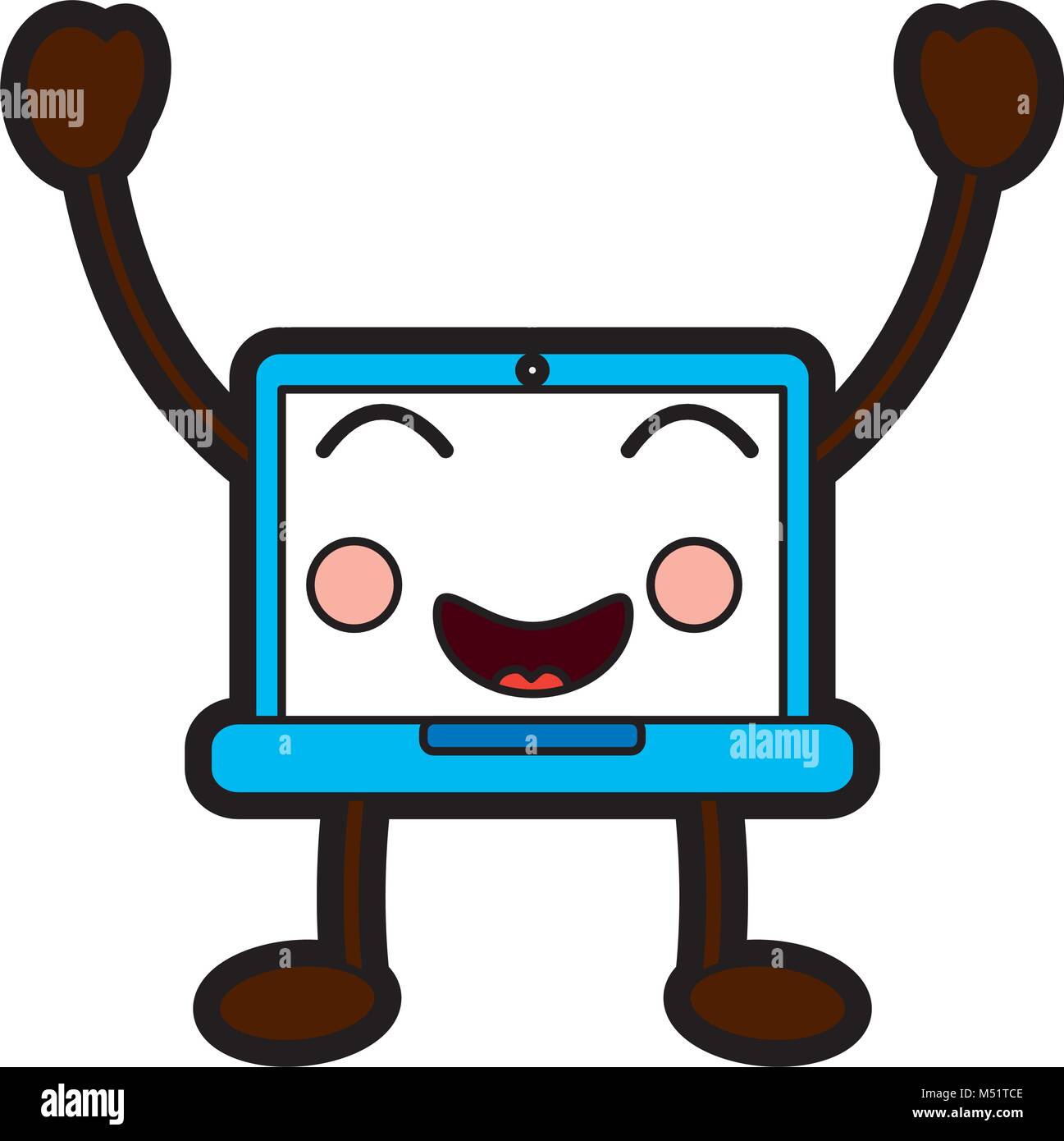 laptop computer happy emoji icon image Stock Vector Image & Art - Alamy