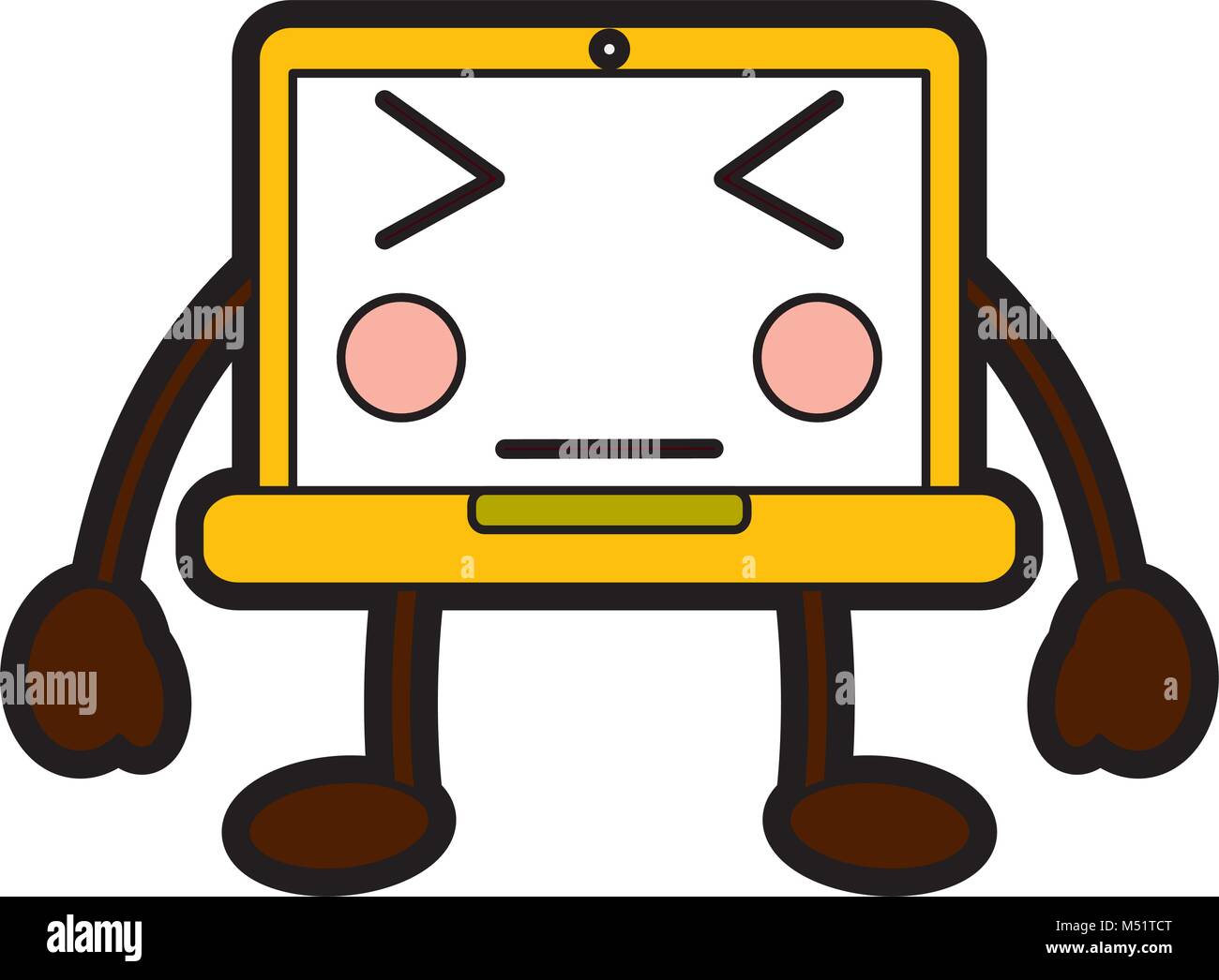 laptop angry computer emoji icon image Stock Vector Image & Art - Alamy