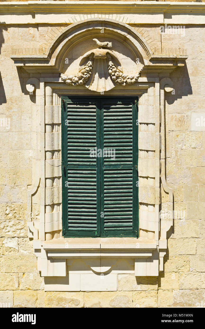 Maltese window in Valletta Stock Photo - Alamy