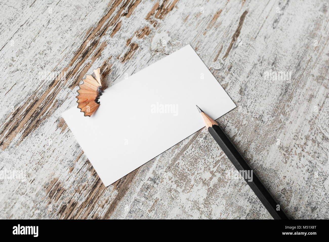 Business card and pencil Stock Photo - Alamy