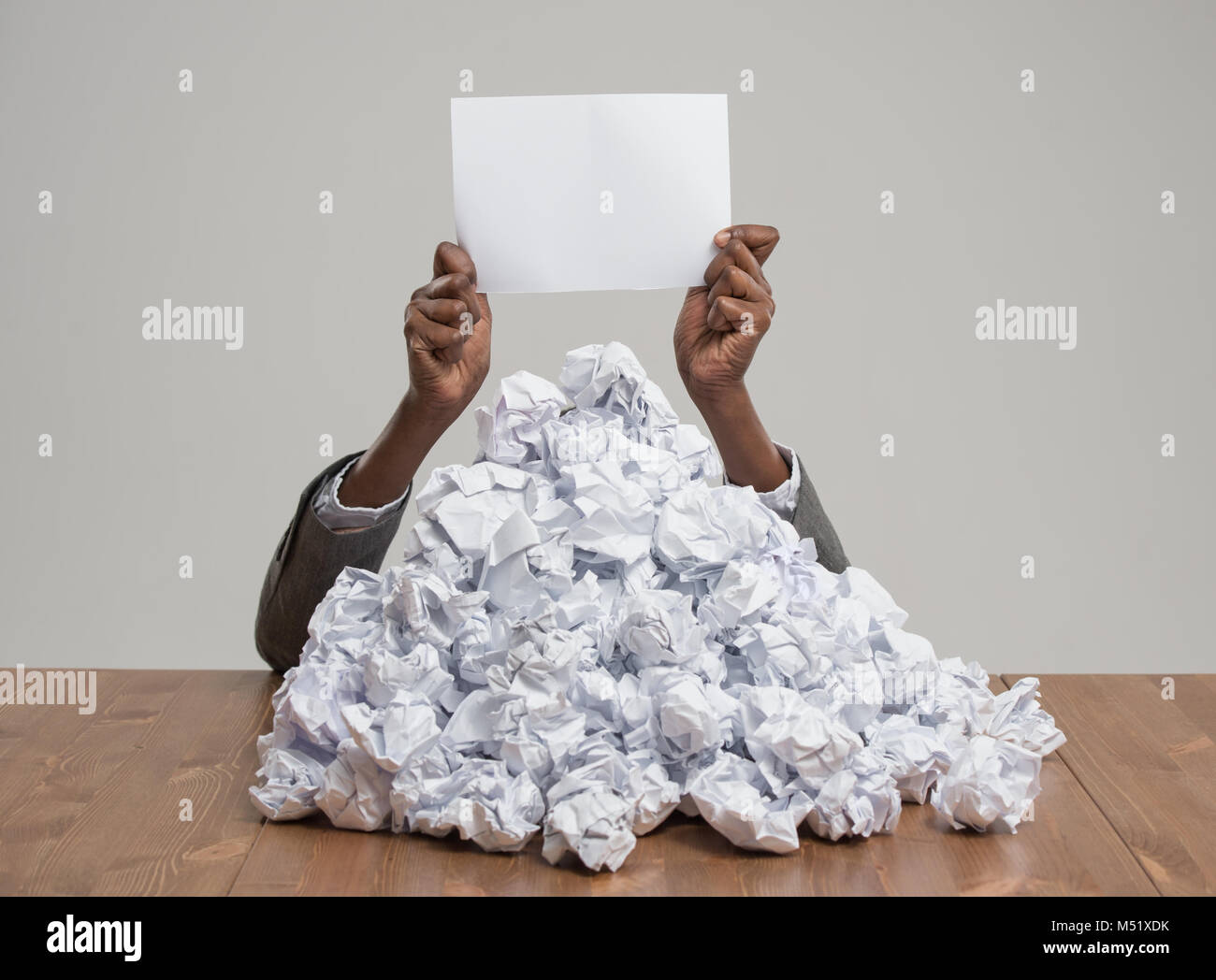 Woman trapped under desk hi-res stock photography and images - Alamy