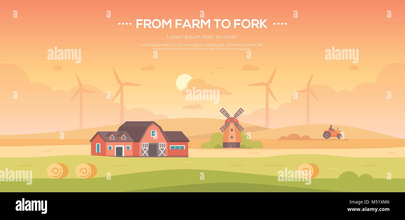 From farm to fork Stock Vector Images - Alamy