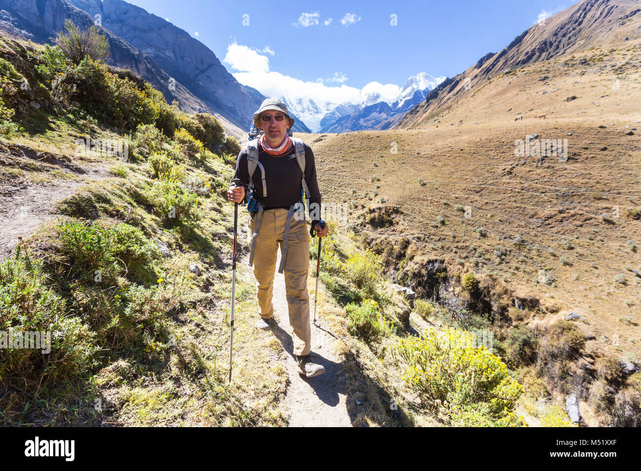 Hike in Peru Stock Photo - Alamy