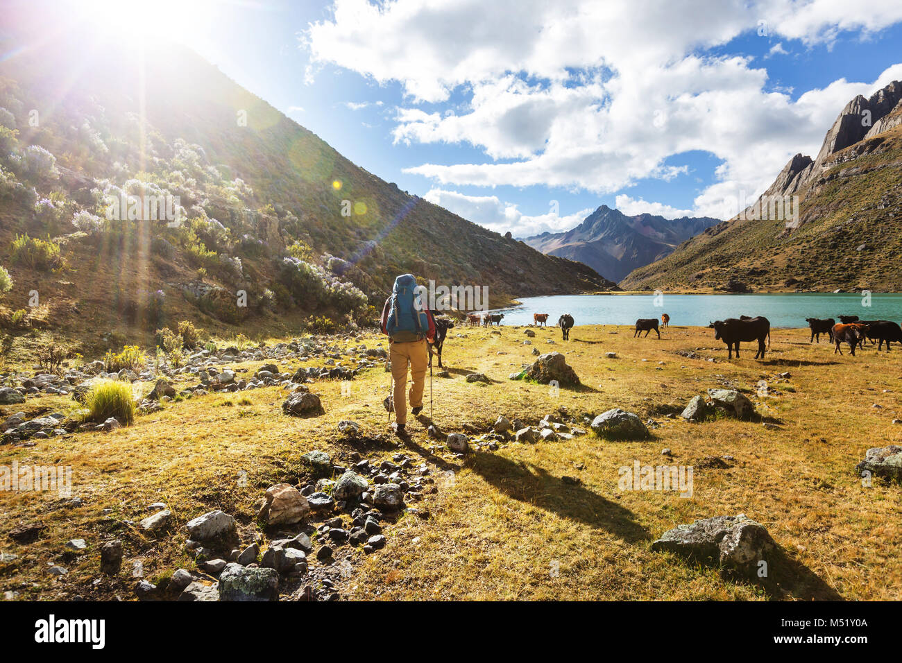 Hike in Peru Stock Photo - Alamy