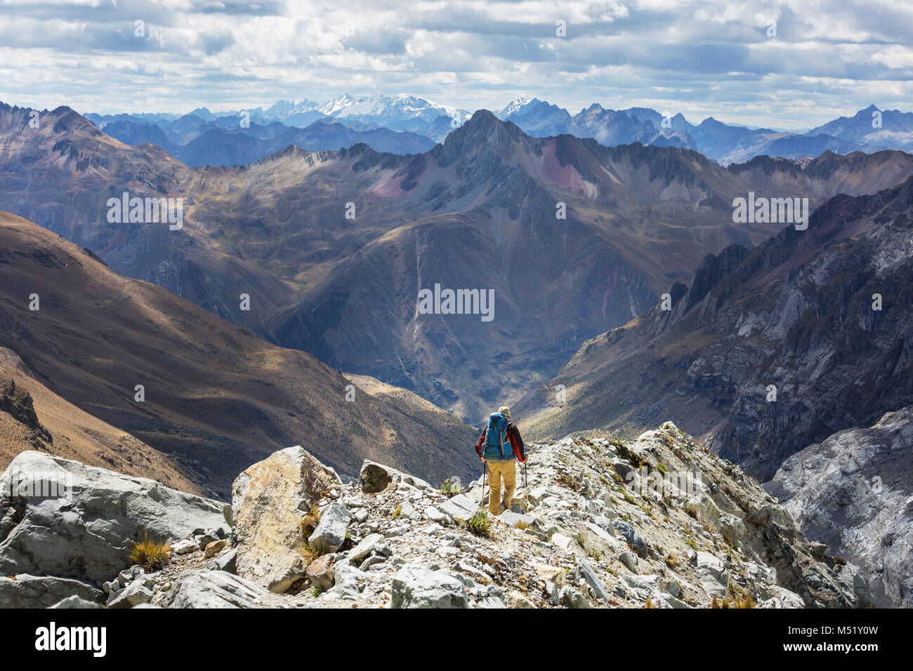Hike in Peru Stock Photo - Alamy