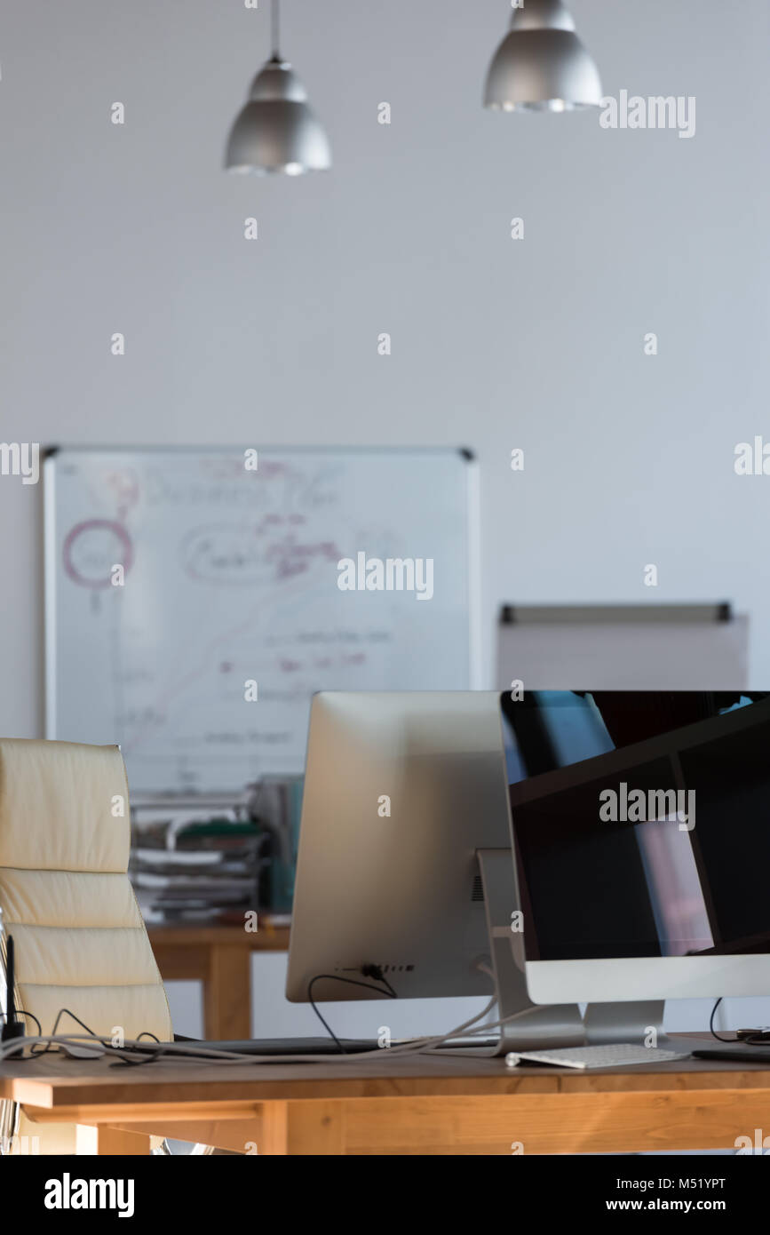 Workplace at office with nobody Stock Photo - Alamy