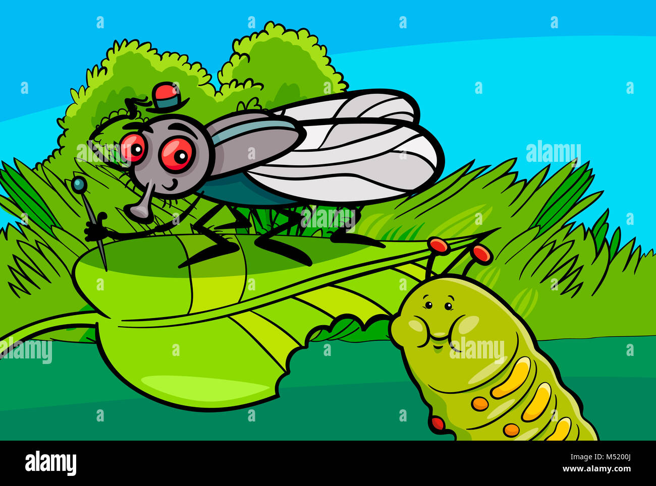 Cartoon illustration funny fly housefly hi-res stock photography and ...