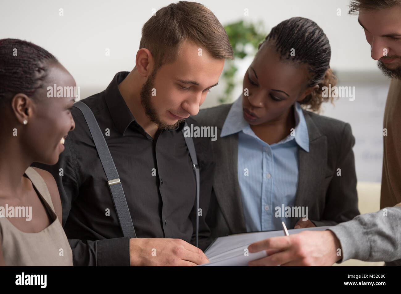 Business People Meeting Communication Discussion Working Office Concept ...