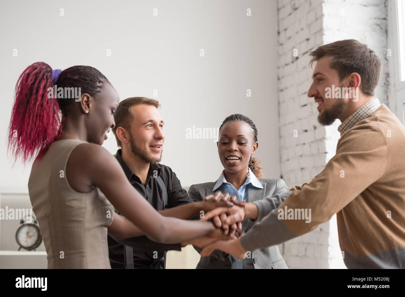Group of Diverse Multiethnic People Teamwork at Office Stock Photo - Alamy