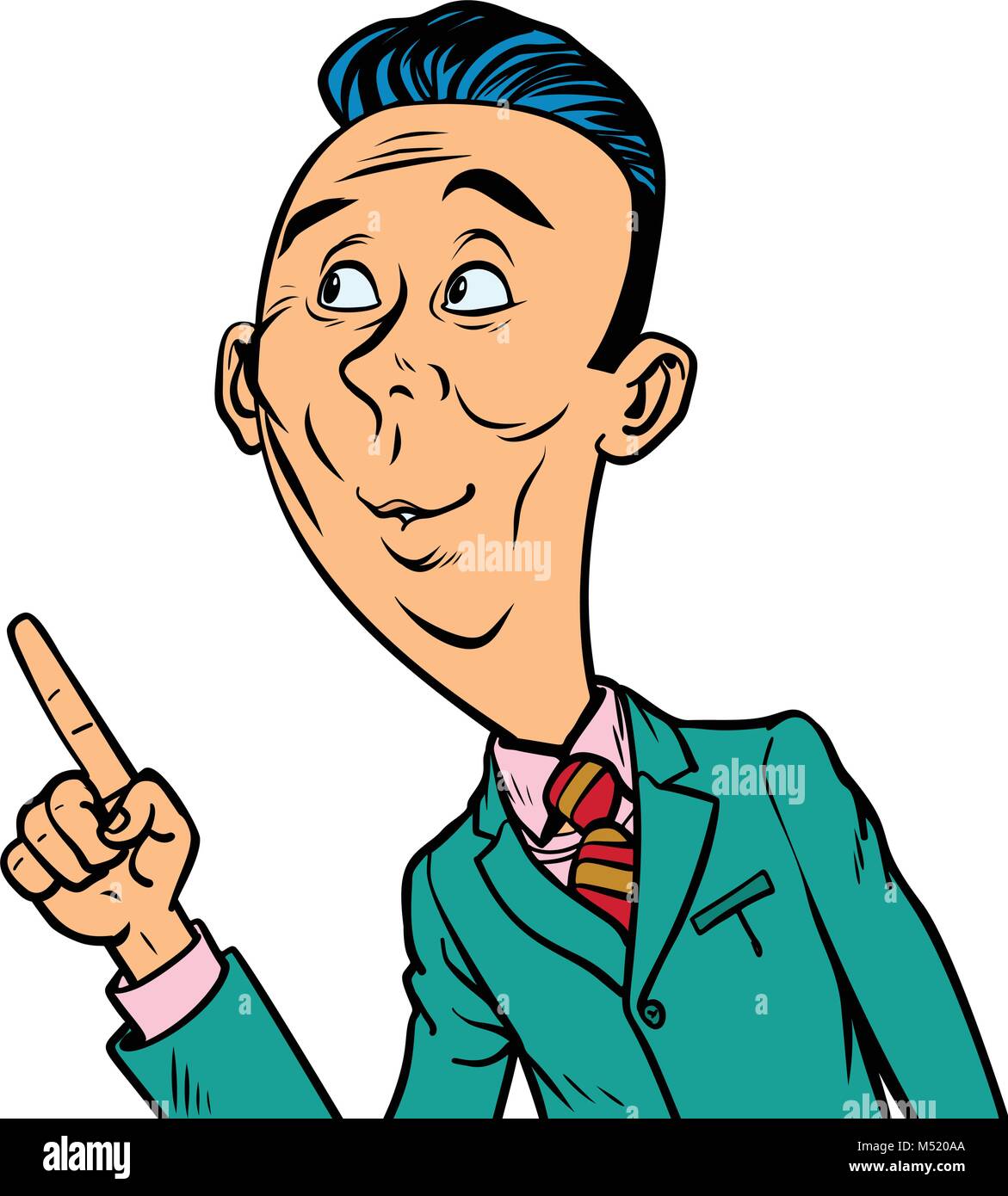 Cartoon man gesturing direction hi-res stock photography and images - Alamy