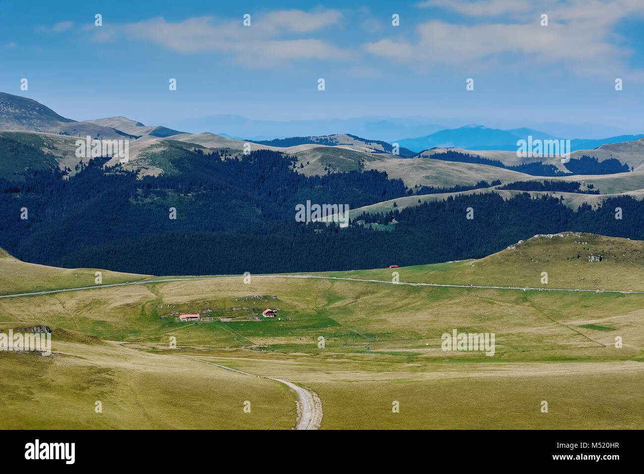 Farm in the Mountains Stock Photo - Alamy