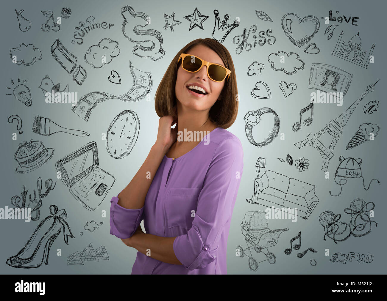 Person thinking symbols hi-res stock photography and images - Alamy