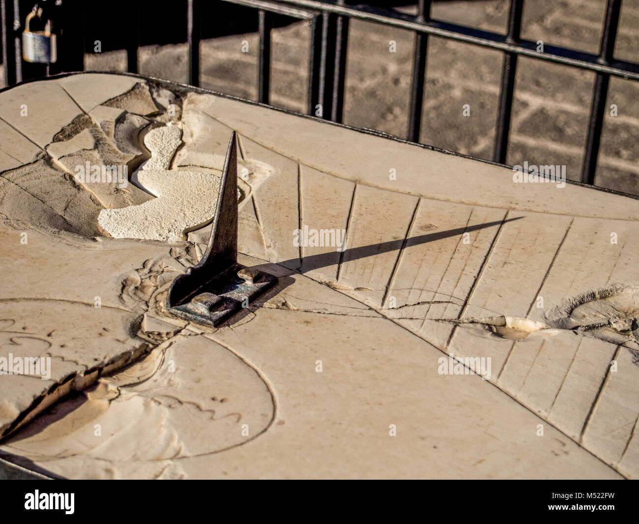 historic sundial on marble stone Stock Photo - Alamy