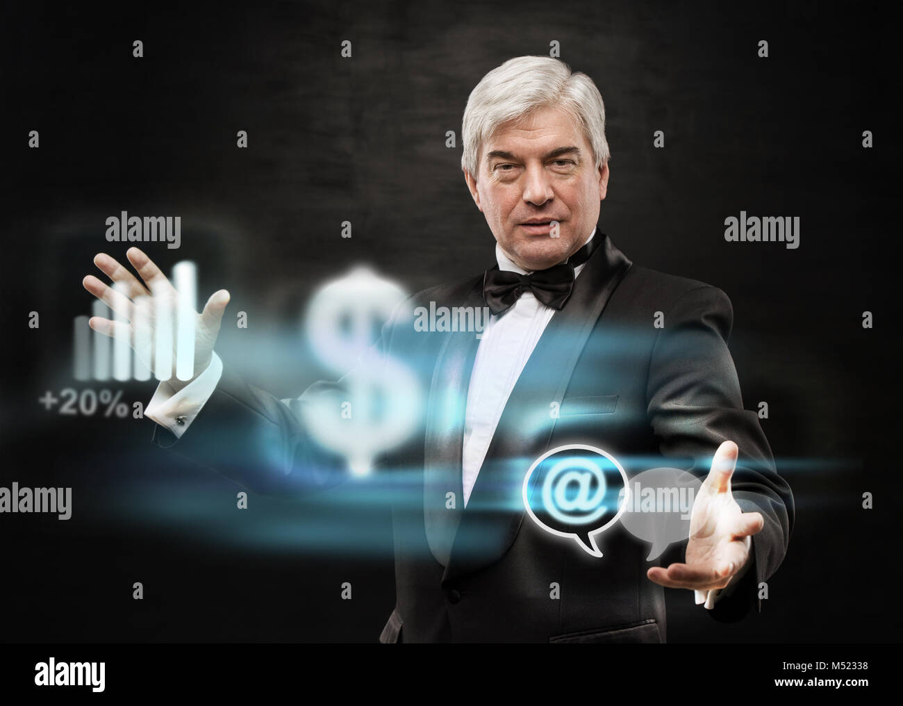 Successful business man presenting new technologies Stock Photo - Alamy